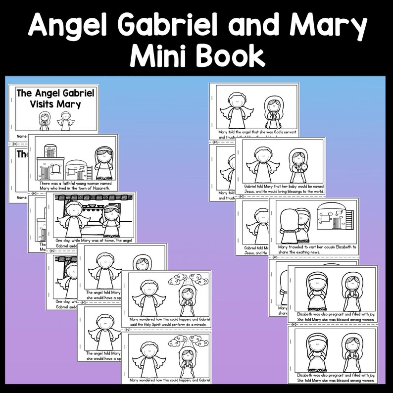 The Angel Gabriel Visits Mary Activities {craft, Coloring Page, Story ...