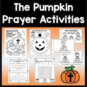 Pumpkin Prayer Activities for Kids| Christian Halloween Activity ...