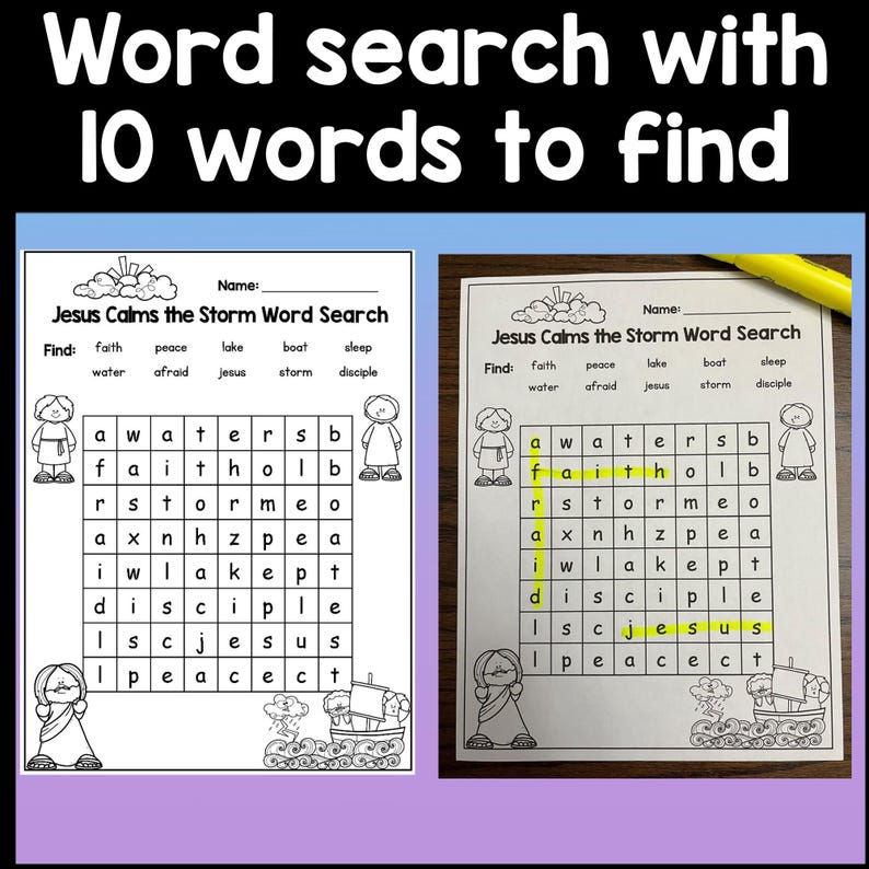 Jesus Calms the Storm Activities {craft, Coloring Page, Storybook ...