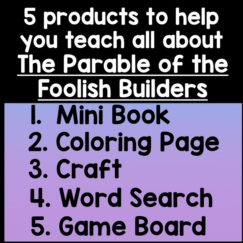 The Parable of the Wise and Foolish Builders Activities {craft ...