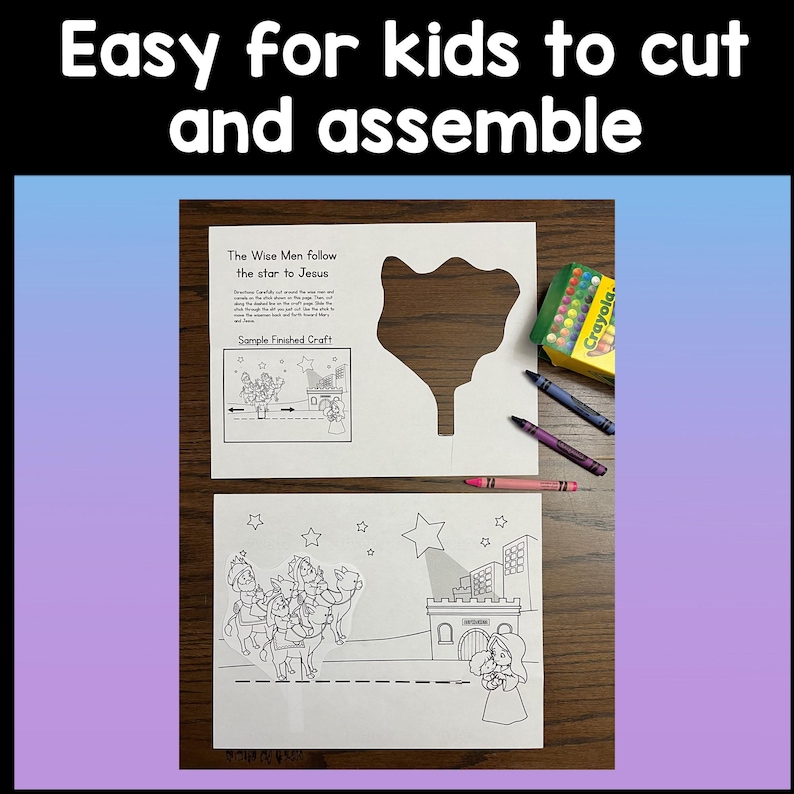 Epiphany Craft Printable {color & B/W!} Christmas Sunday School Lesson ...