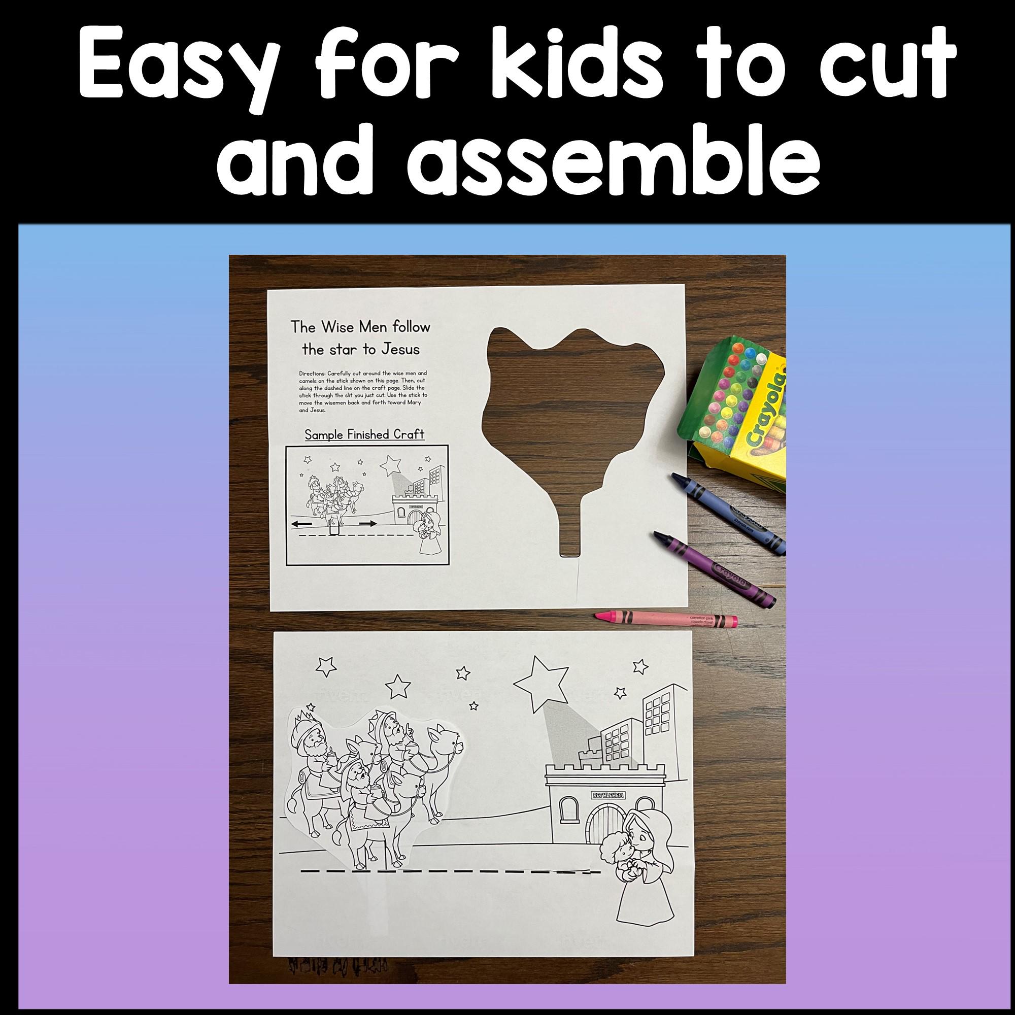 Epiphany Craft Printable {color & B/W!} Christmas Sunday School Lesson ...