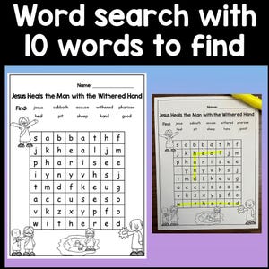 Jesus Heals the Man With the Withered Hand {5 Activities + Craft, Coloring Page, Story Book ...