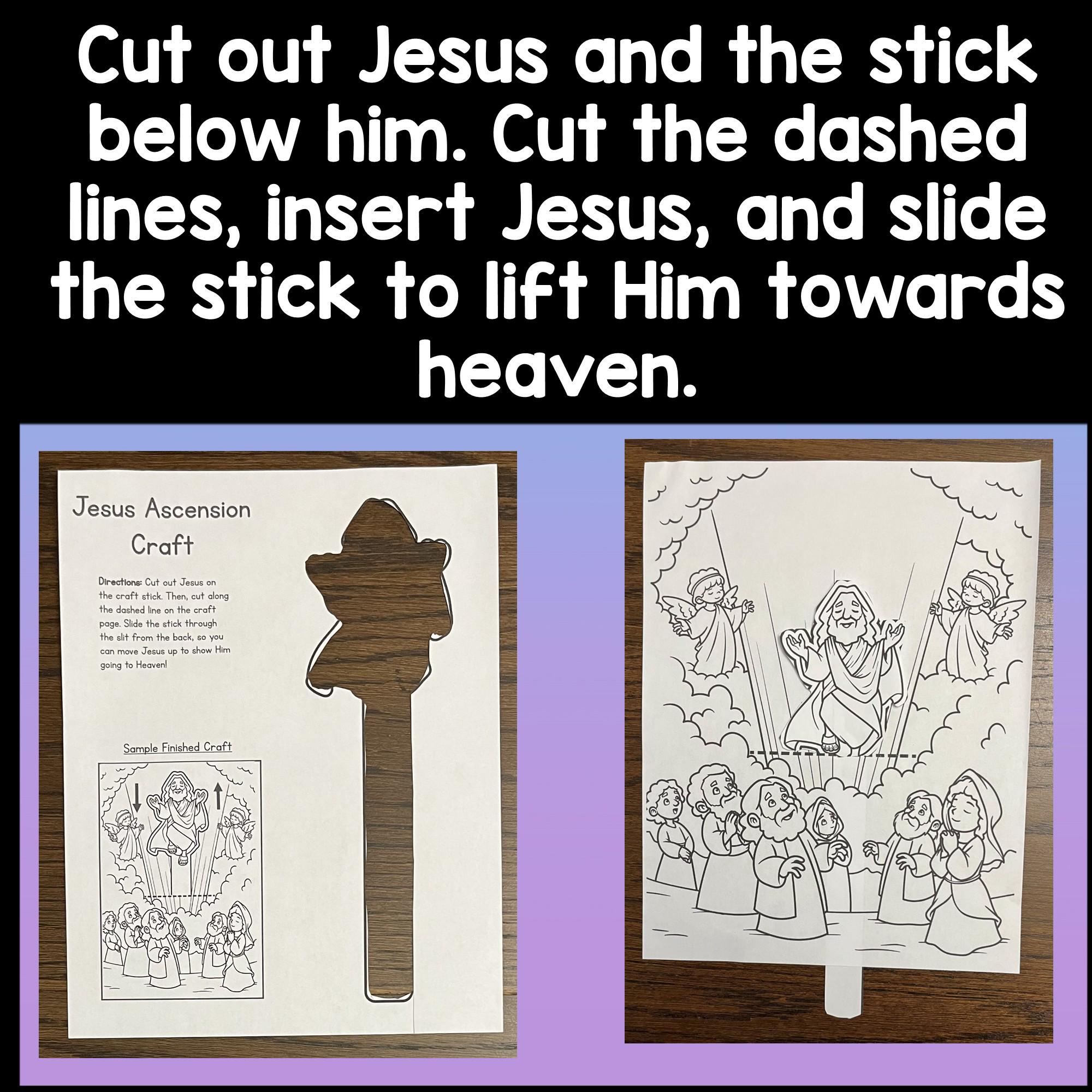 Jesus Ascension Craft for Kids | Easy Easter Craft | Jesus Ascending ...