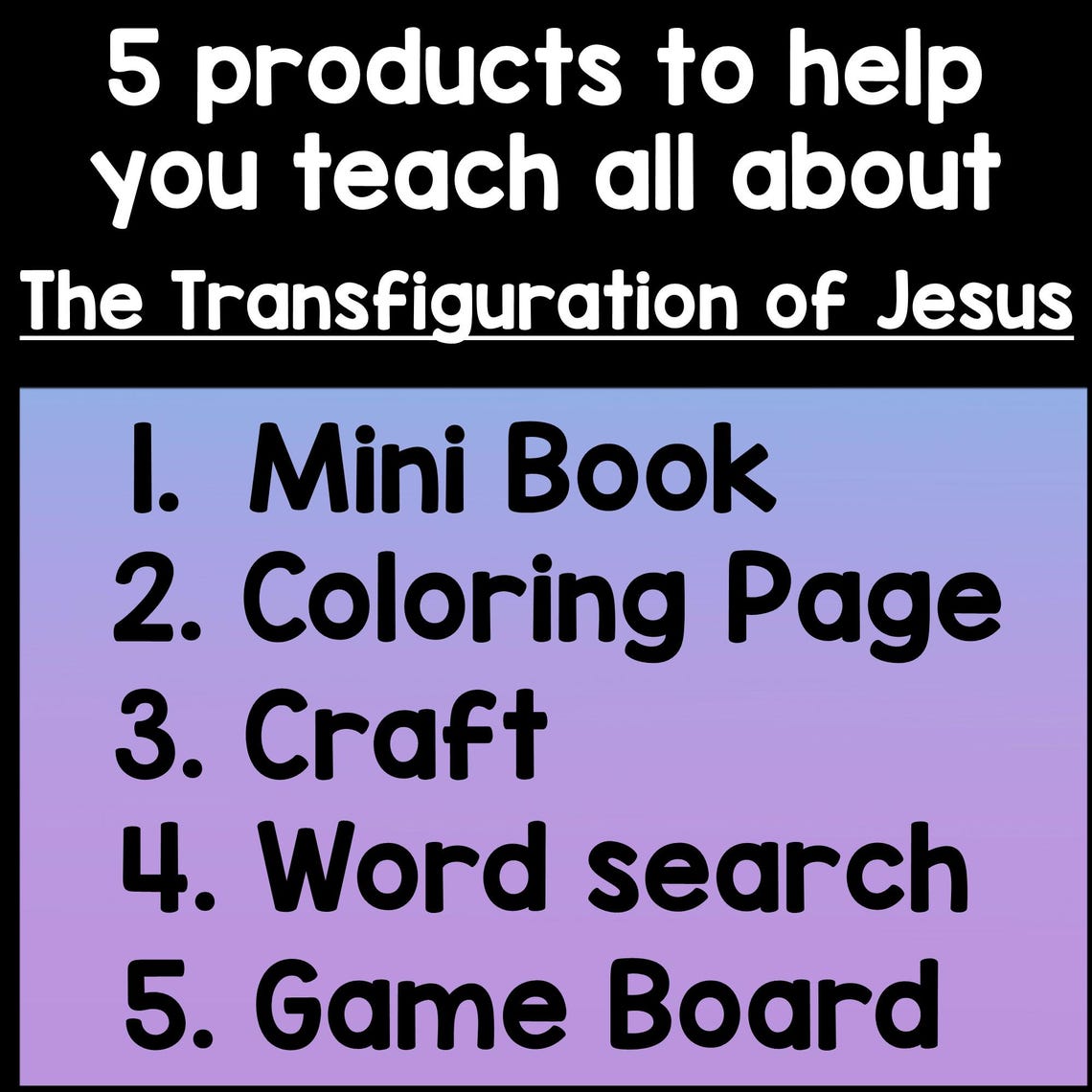 The Transfiguration of Jesus Sunday School Lesson {5 Activities!} the ...