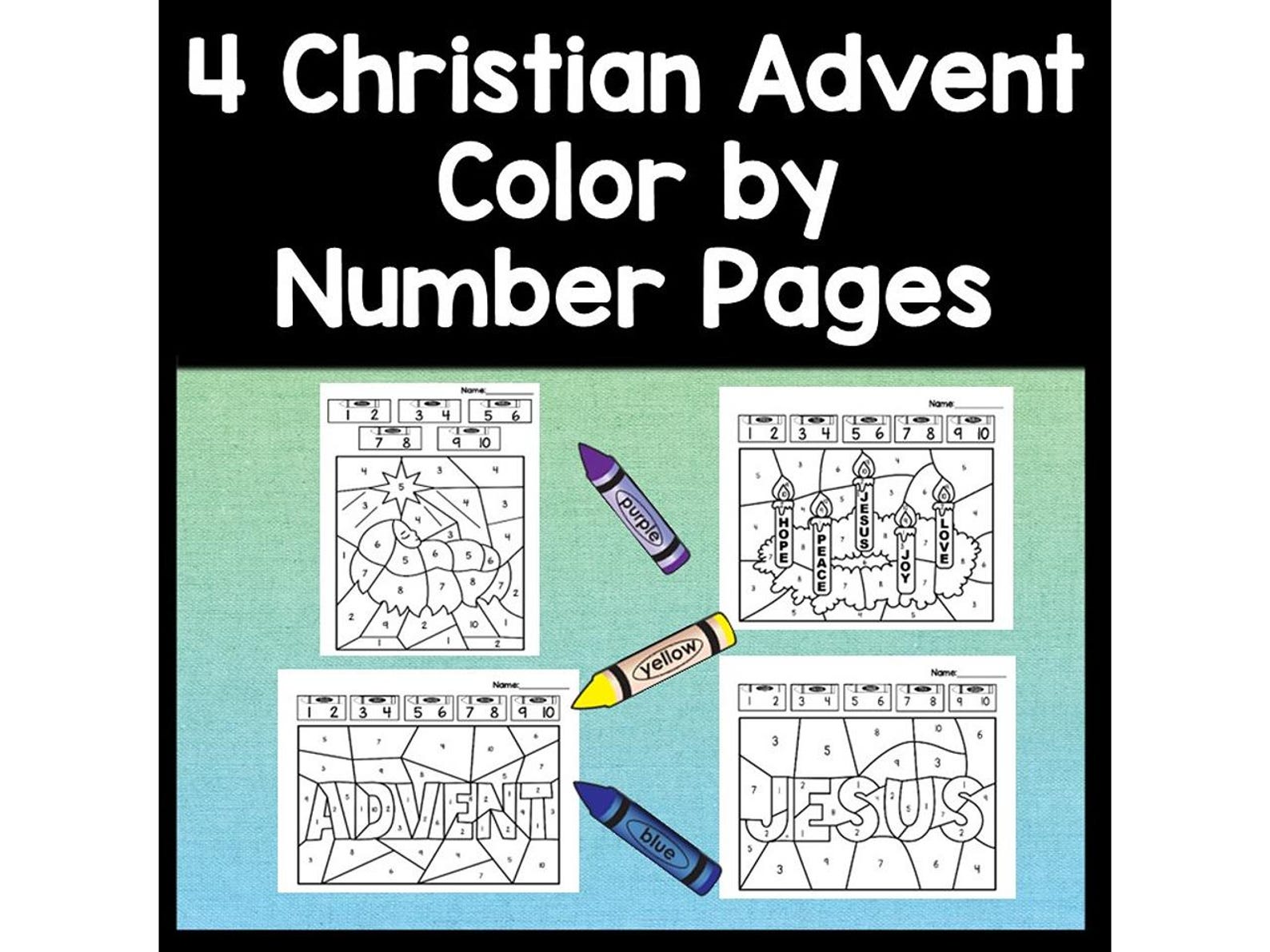 Advent Coloring Page, Avent Craft for Kids, Color by Number {4 Pictures ...