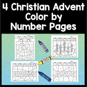 Advent Coloring Page, Avent Craft for Kids, Color by Number {4 Pictures ...