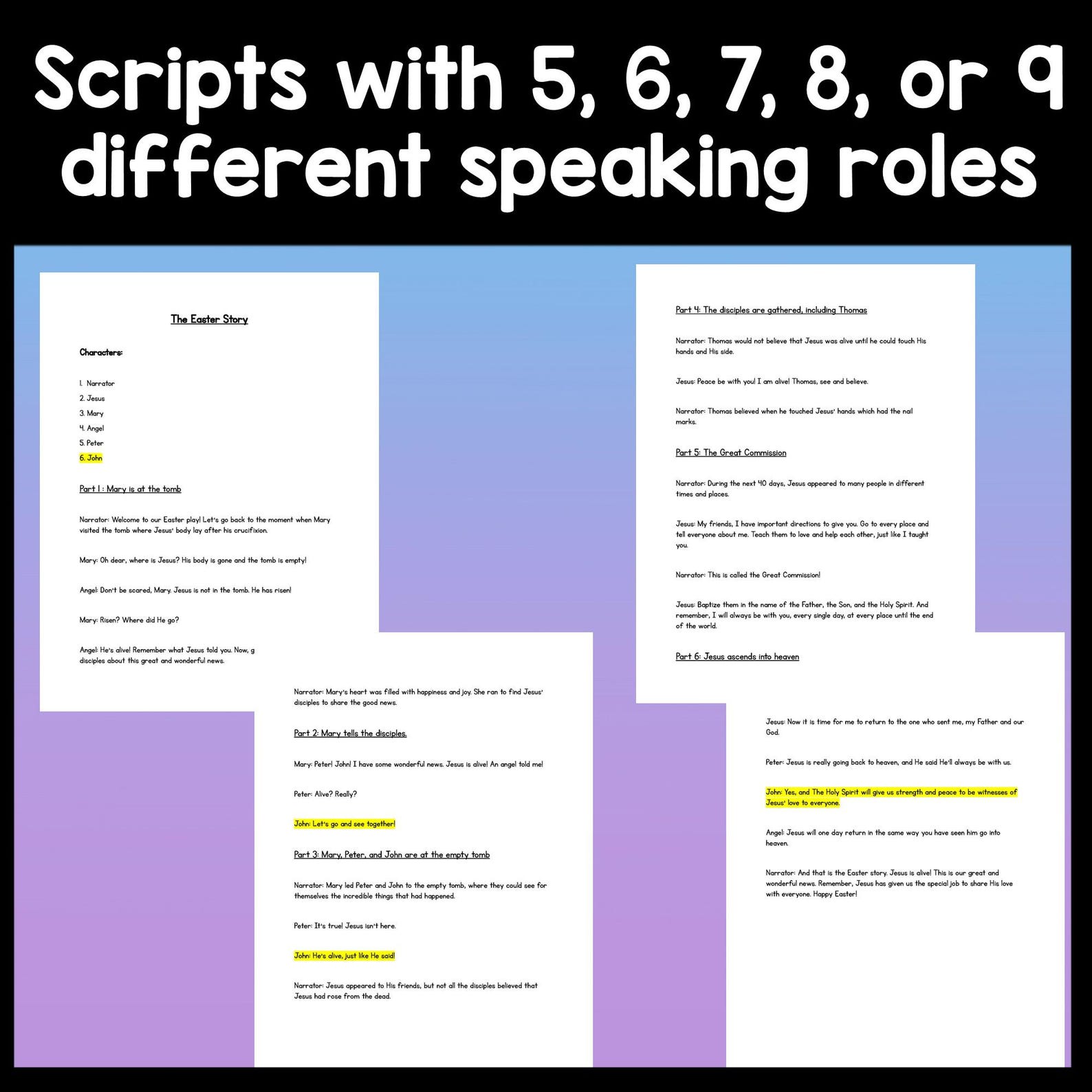 Christian Easter Play {5 Plays for 5-9 Readers} Religious Easter ...