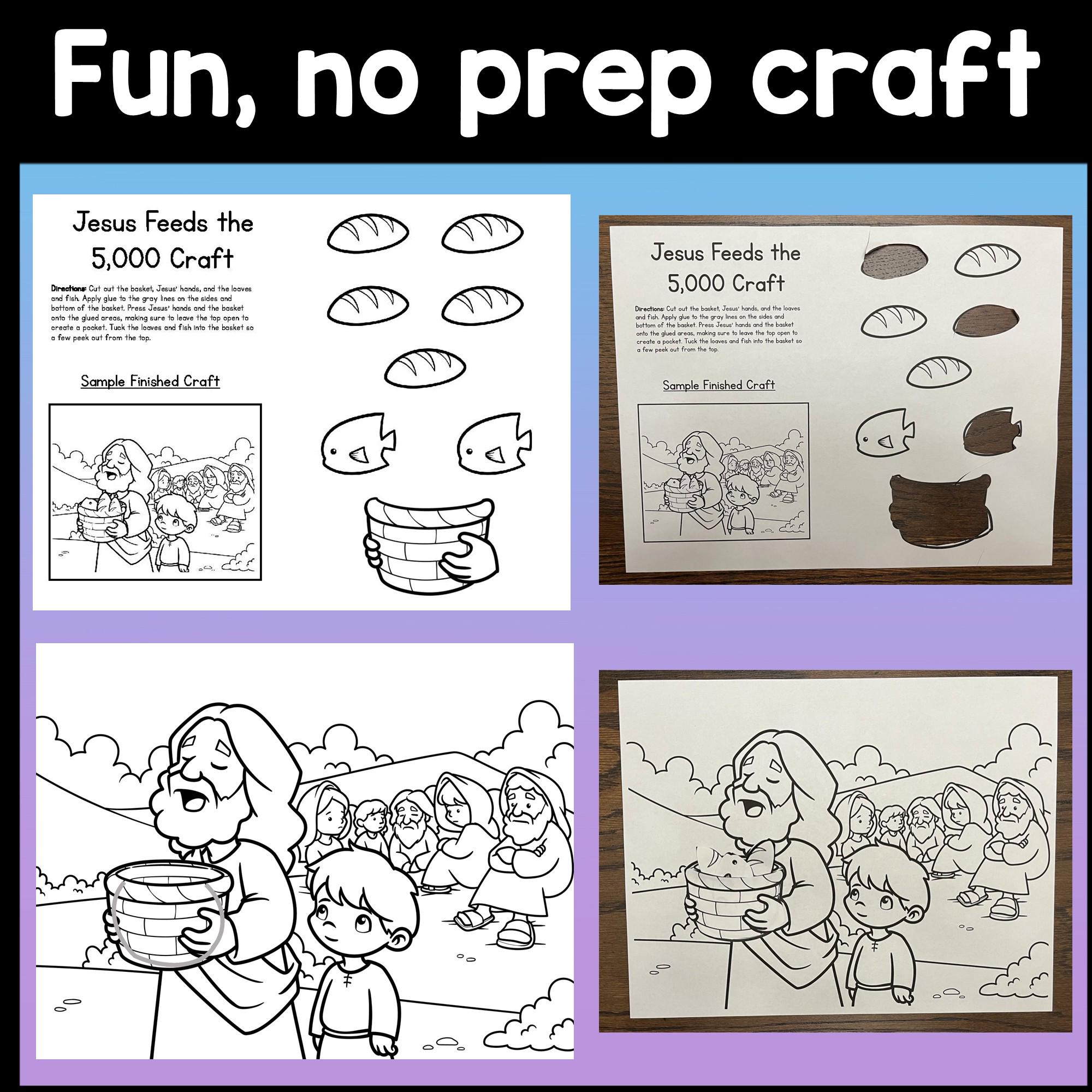 Jesus Feeds 5000 Activities {craft, Coloring Page, Storybook}| Miracles ...