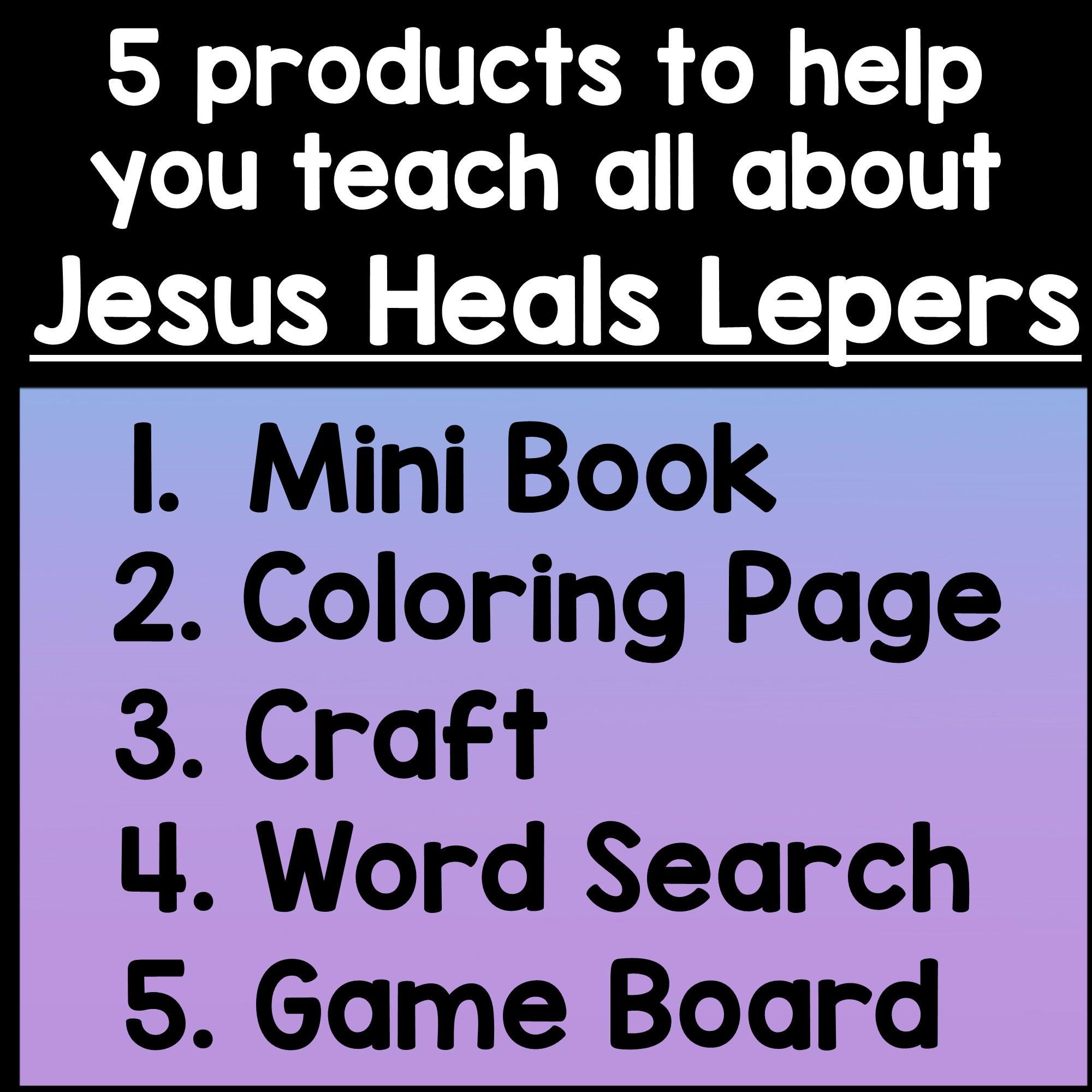 Jesus Heals 10 Lepers Activities {craft, Coloring Page, Storybook ...