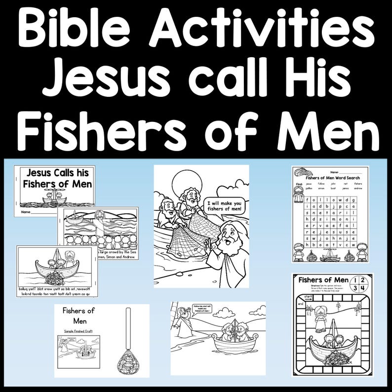 Jesus Calls His Fishers of Men Activities {craft, Coloring Page, Story ...