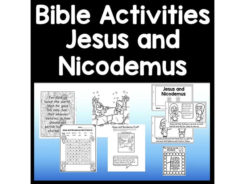 Jesus and Nicodemus Activities {craft, Coloring Page} | John 3:16 | for ...