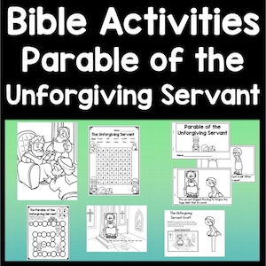 The Parable of the Unforgiving Servant {5 Activities!} Parables of ...