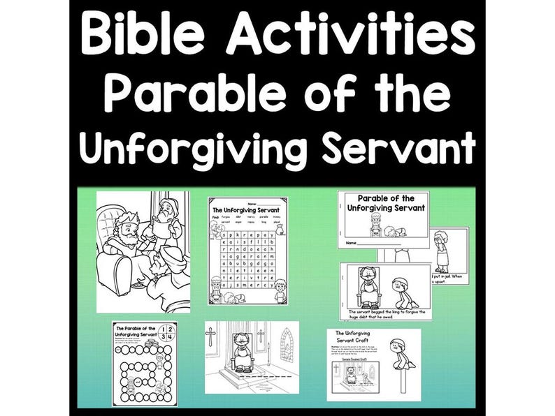 The Parable of the Unforgiving Servant {5 Activities!} Parables of ...