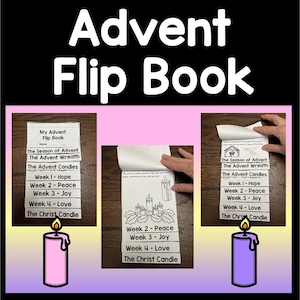 Advent Flip Book - 8 Pages! Easy Formatting and Assembly, Advent Craft ...