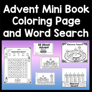 Advent Activities for Kids {word Search, Coloring Page, Book, Craft ...