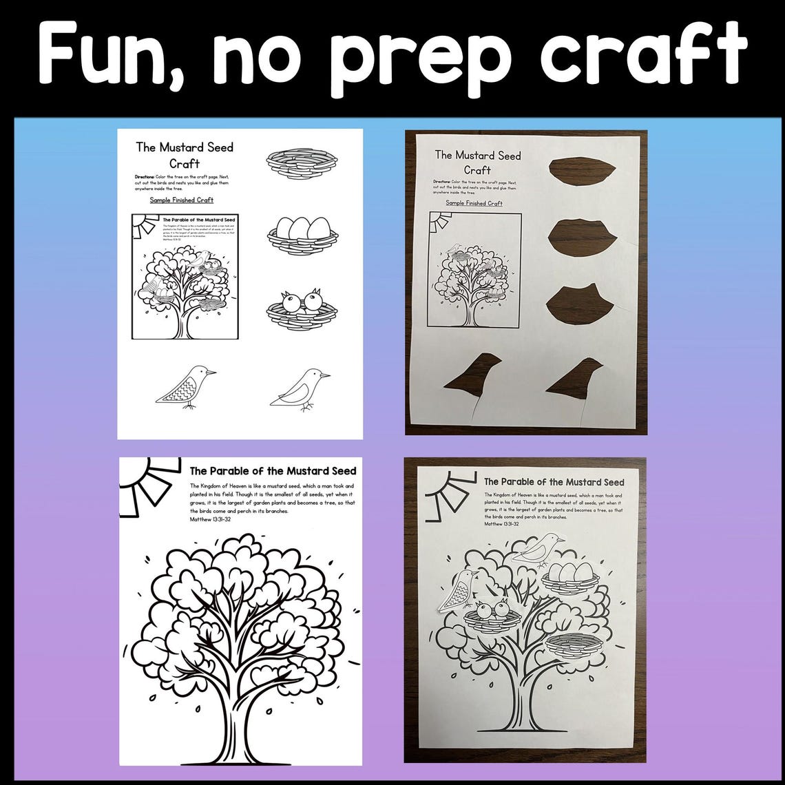 The Parable of the Mustard Seed Activities {craft, Coloring Page} Jesus ...