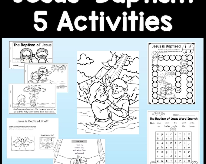 Pull-out Craft | Jesus Gets Baptized | Christian Learning Activities ...
