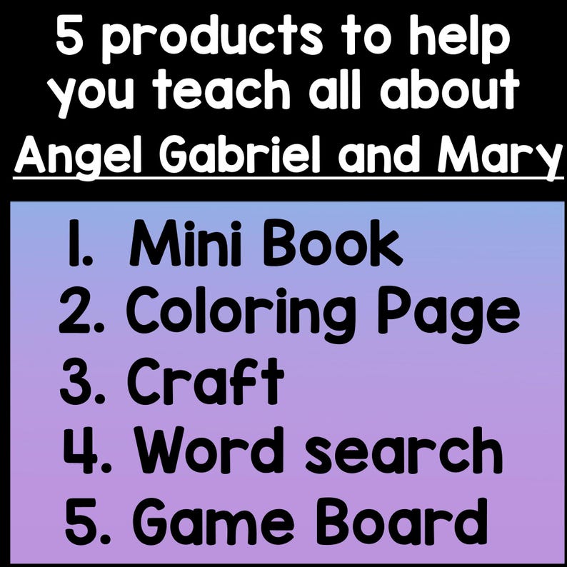 The Angel Gabriel Visits Mary Activities {craft, Coloring Page, Story ...