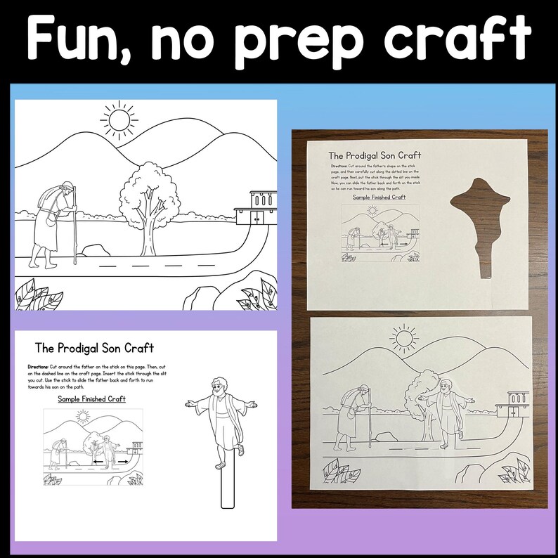 The Parable of the Prodigal Son Returning Activities for Kids {coloring ...