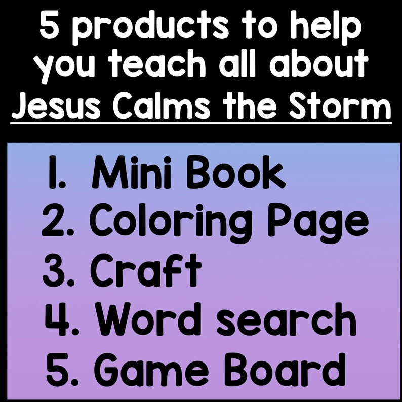 Jesus Calms the Storm Activities {craft, Coloring Page, Storybook ...