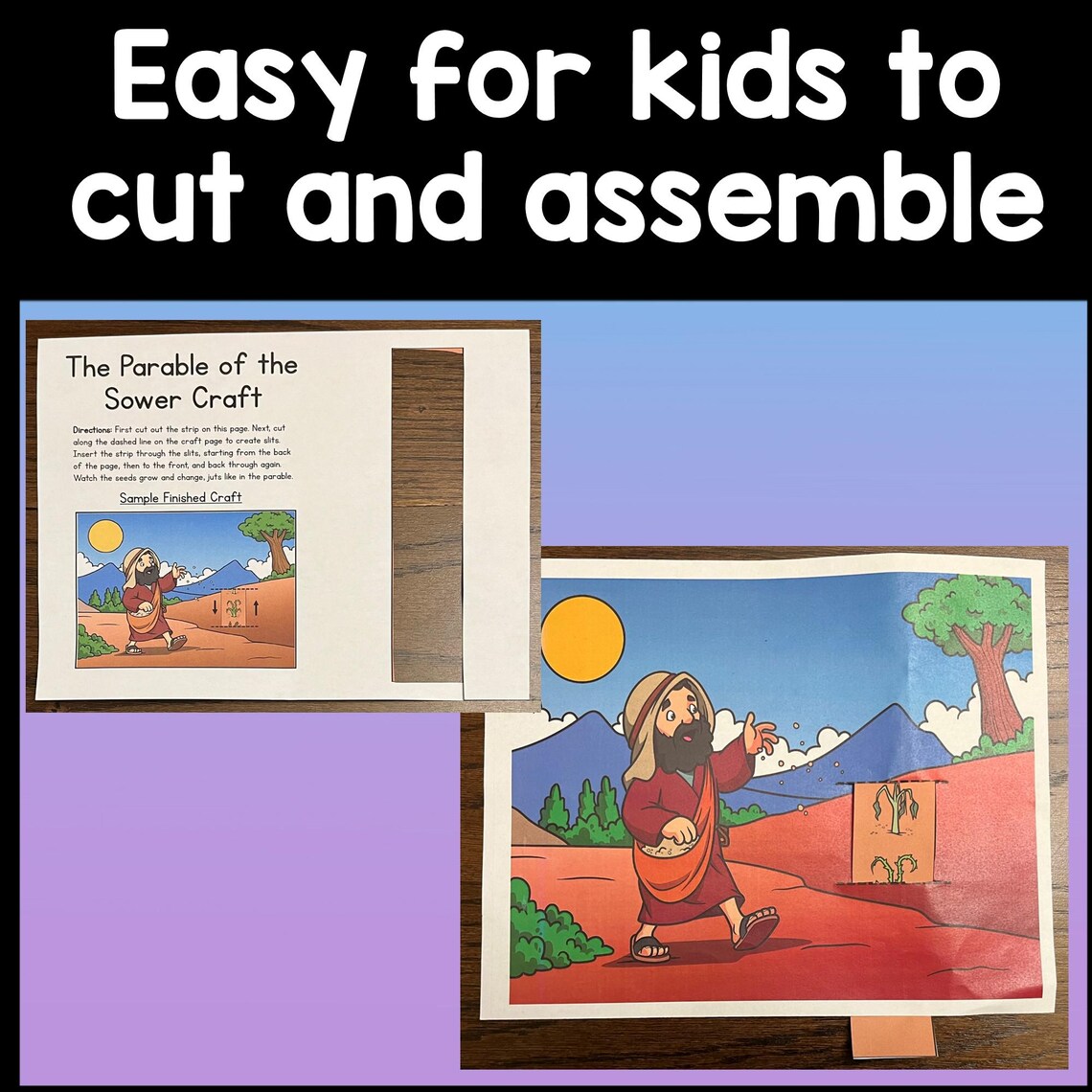 The Parable of the Sower Craft {color and B/W} Sunday School Lesson ...