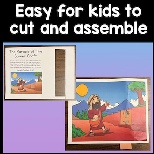 The Parable of the Sower Craft {color and B/W} Sunday School Lesson ...