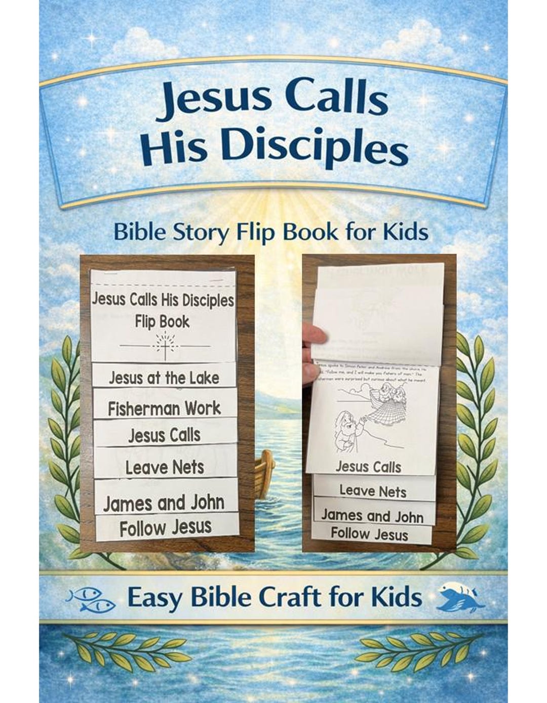 Jesus Calls His Disciples Flip Book Craft | Bible Story Activity for ...