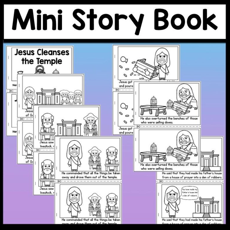 Jesus Cleanses the Temple Activities! {coloring Page, Craft, Storybook ...