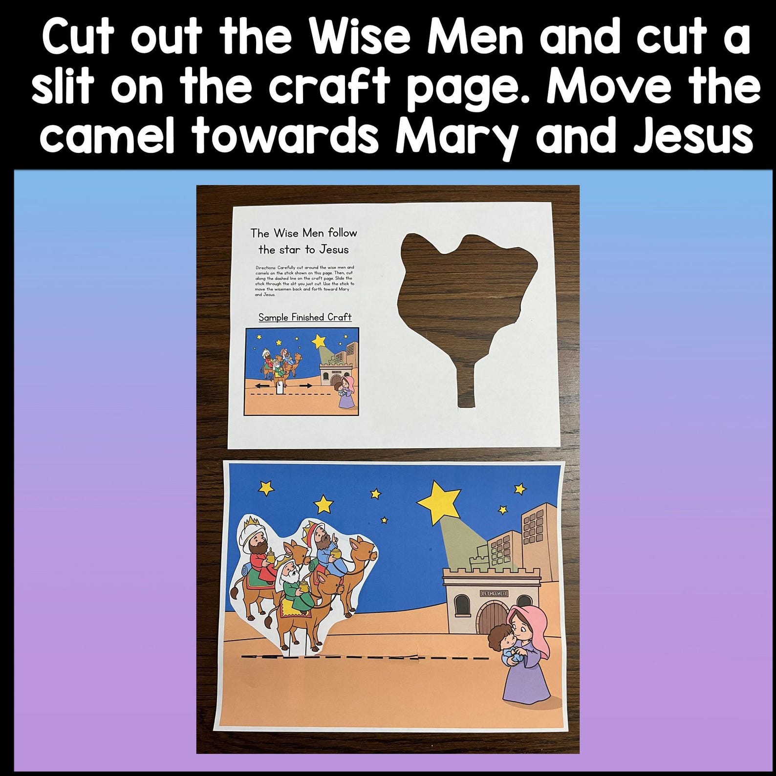 Epiphany Craft Printable {color & B/W!} Christmas Sunday School Lesson ...