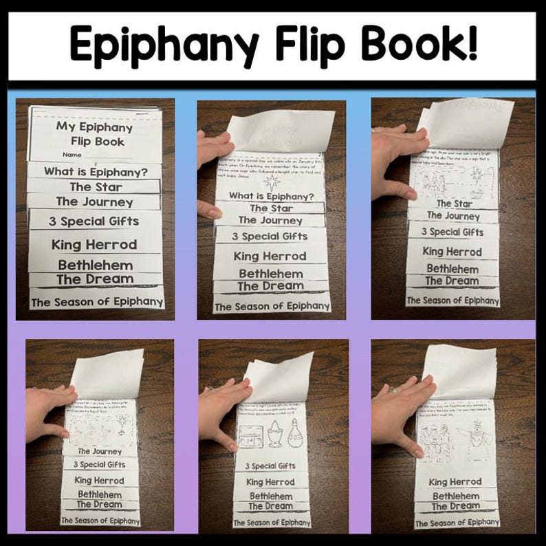 Epiphany Flip Book - 8 Pages! Easy Formatting & Assembly {epiphany ...