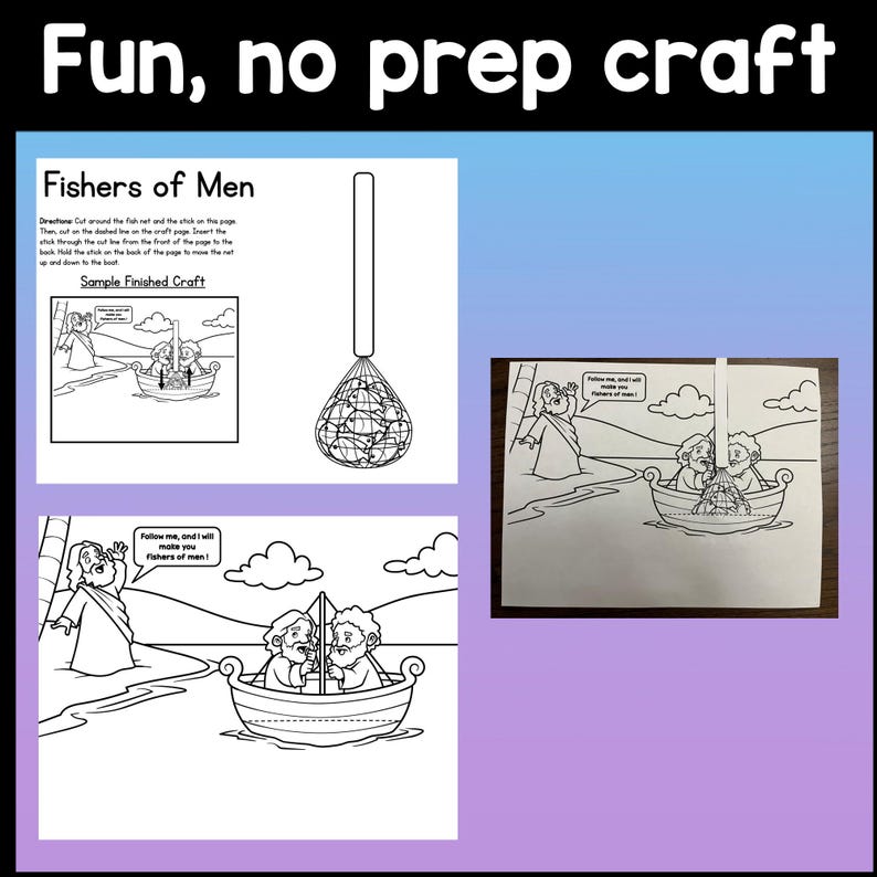 Jesus Calls His Fishers of Men Activities {craft, Coloring Page, Story ...