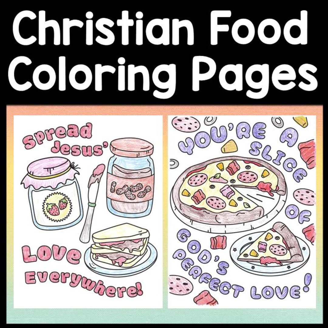 Kids Coloring Pages Food {6 Food Color Pages!} | Christian Color Kid ...