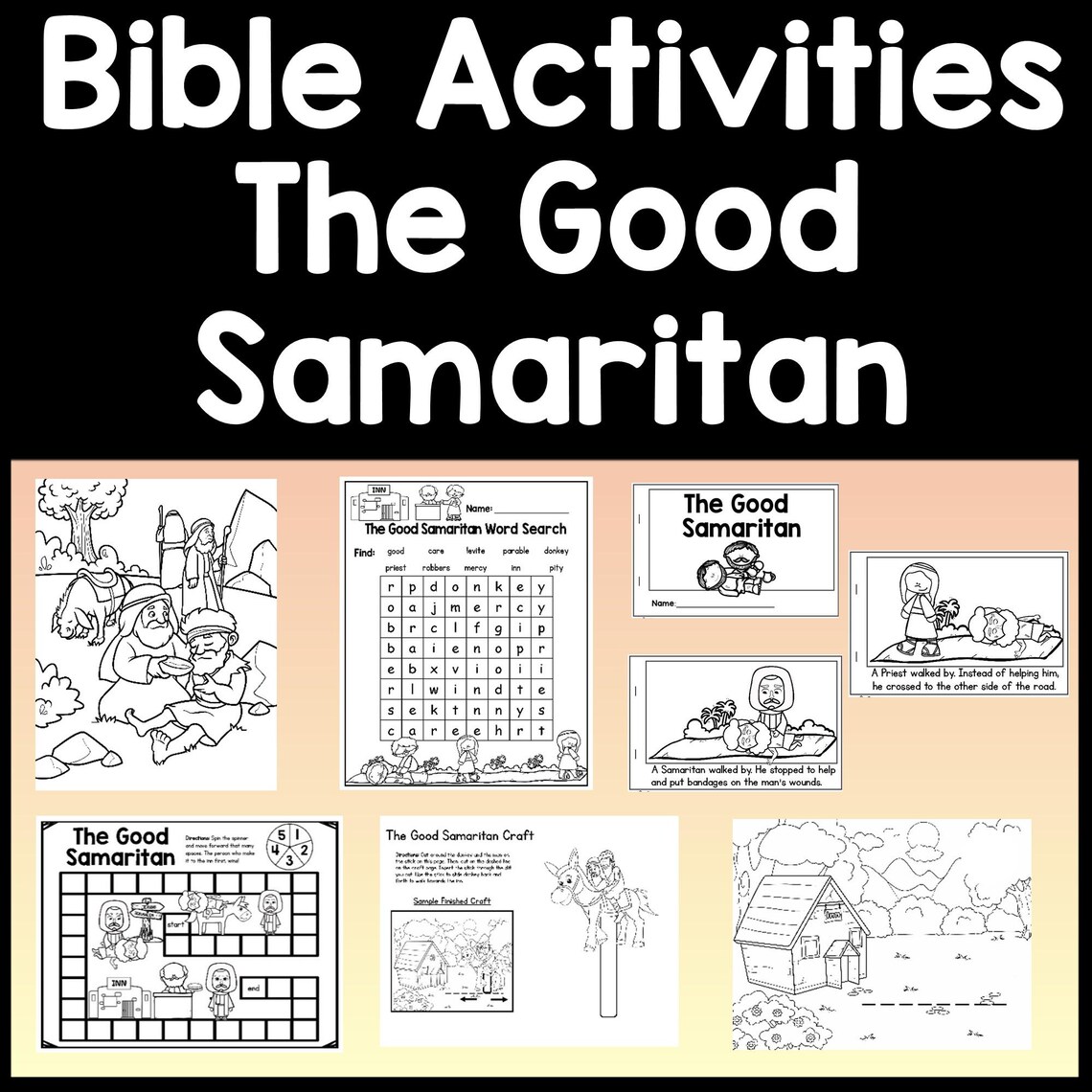The Good Samaritan Activities {craft, Coloring Page, Storybook ...