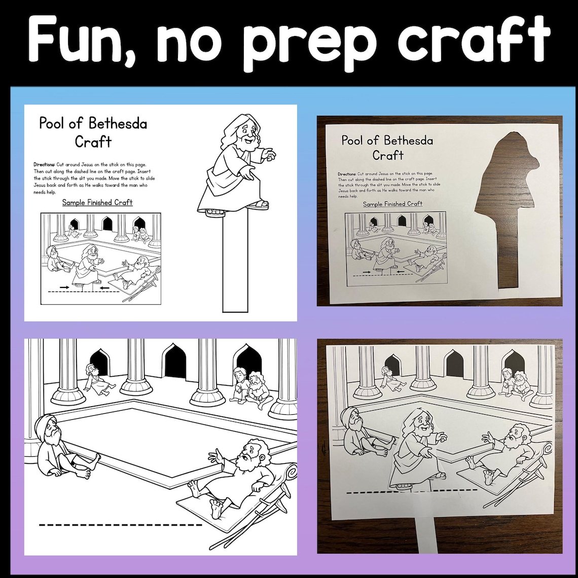 Jesus and the Pool of Bethesda Activities {coloring Page, Craft, Story ...
