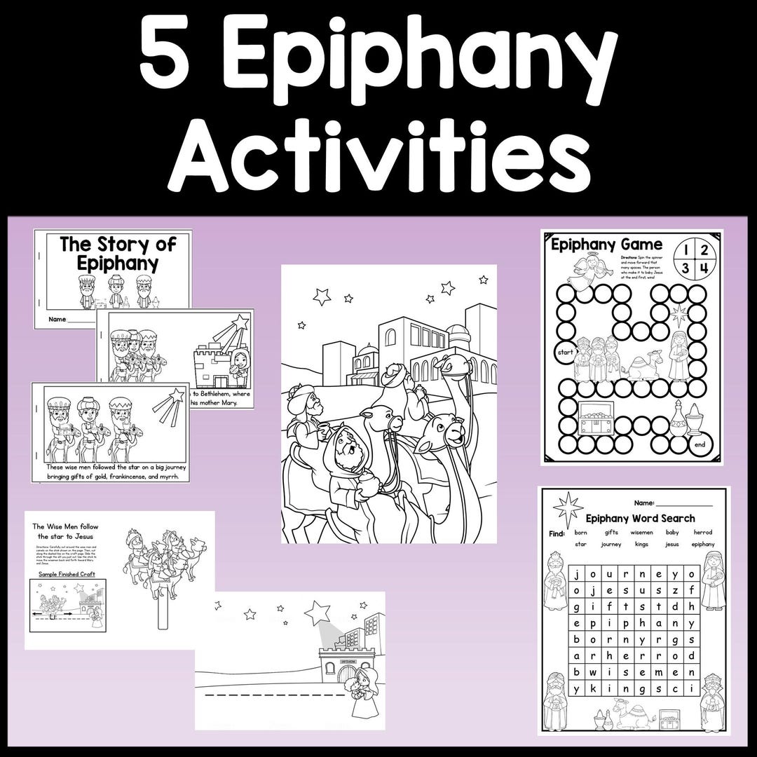 Epiphany Activities {book, Craft, Word Search, Coloring Page, Game ...