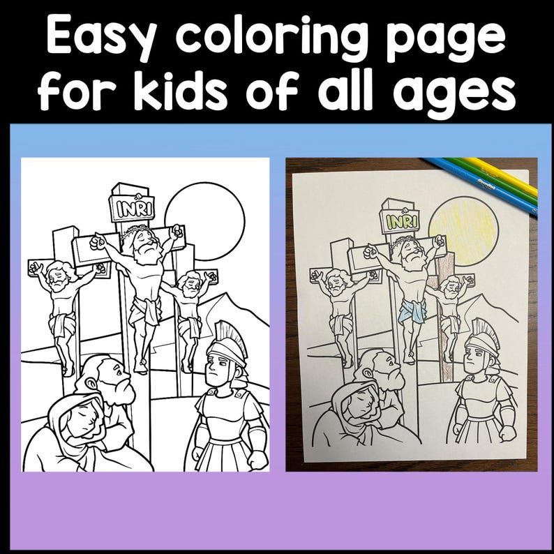Jesus is Crucified Activities + Craft & Coloring Page! | Crucifixion of ...