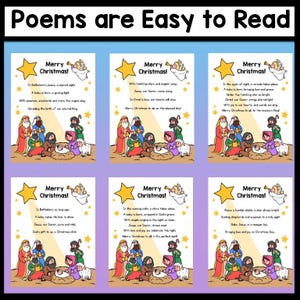 Nativity Poems for Kids {6 Easy to Read Poems in Color and B/W ...