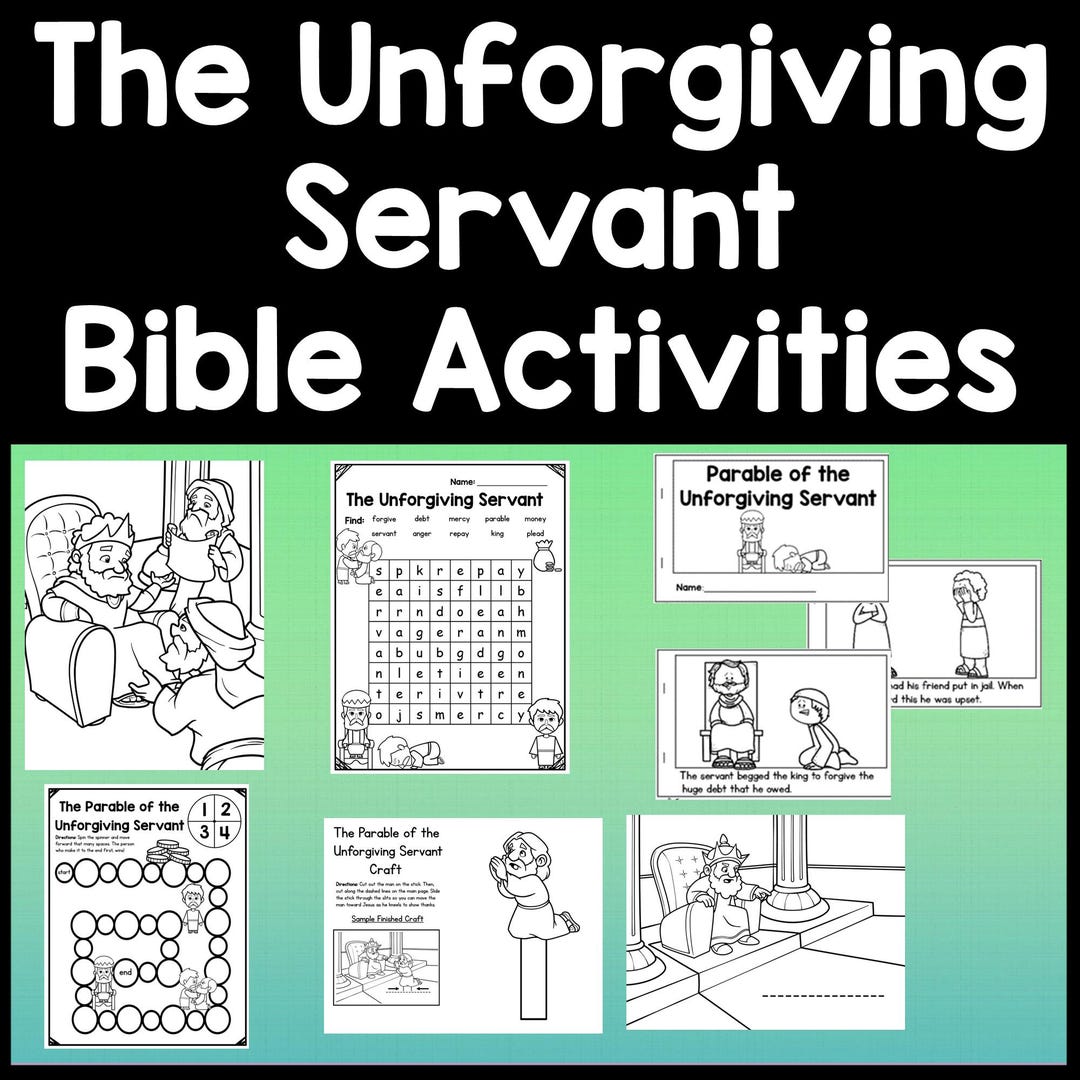 The Parable of the Unforgiving Servant {5 Activities!} Bible Story ...