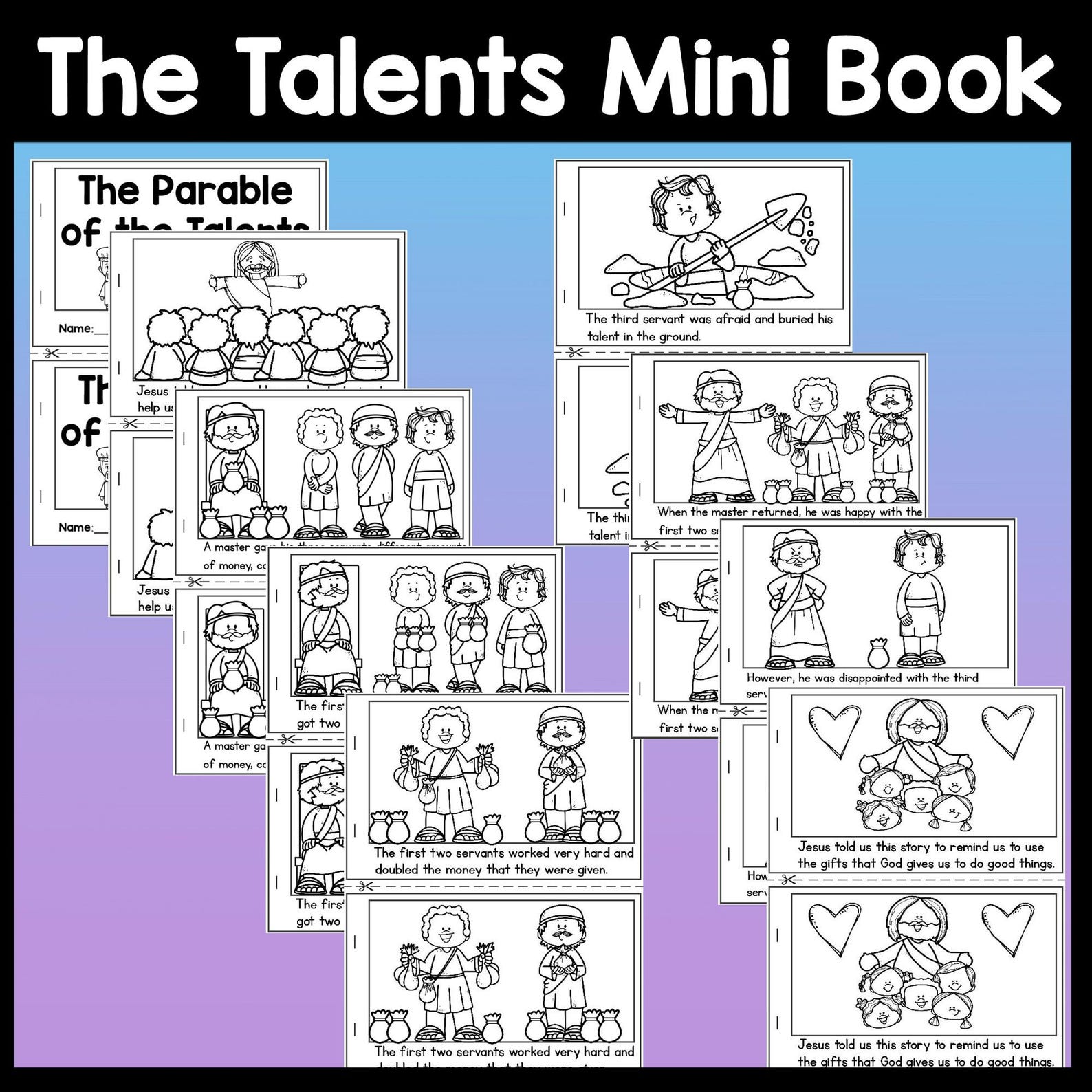 The Parable of the Talents Activities! {craft, Coloring Page, Word ...