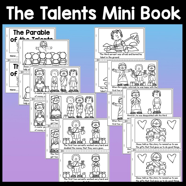 The Parable of the Talents Activities! {craft, Coloring Page, Word ...