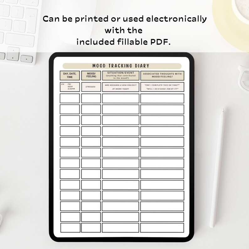 Daily Mood Tracker Printable Emotion Tracker and Feelings Journal Mood ...