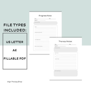 Therapist Progress Notes and Treatment Plan Template for Therapists ...