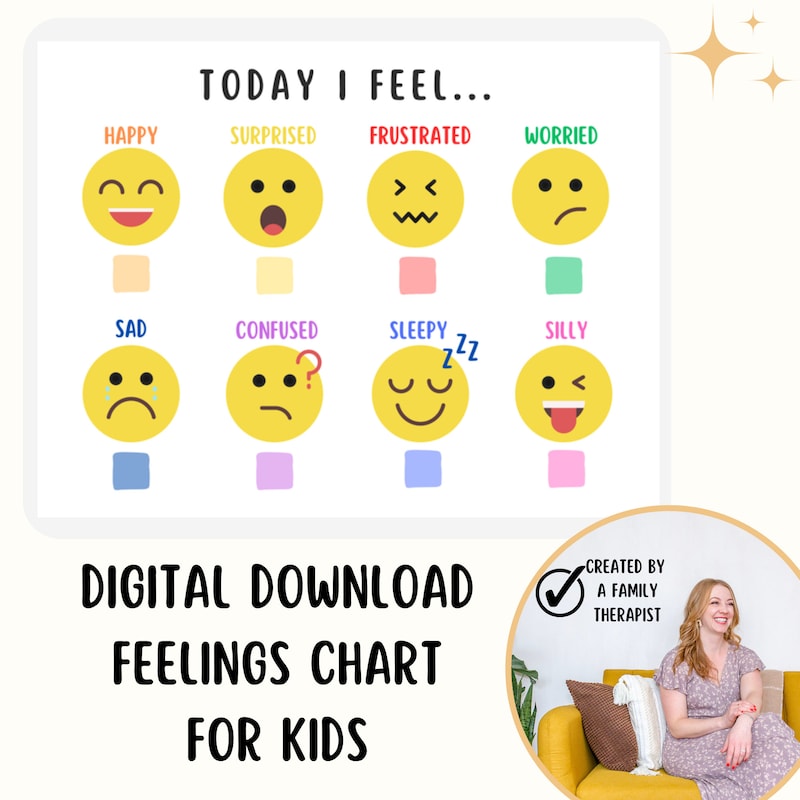 Feelings Chart - Etsy