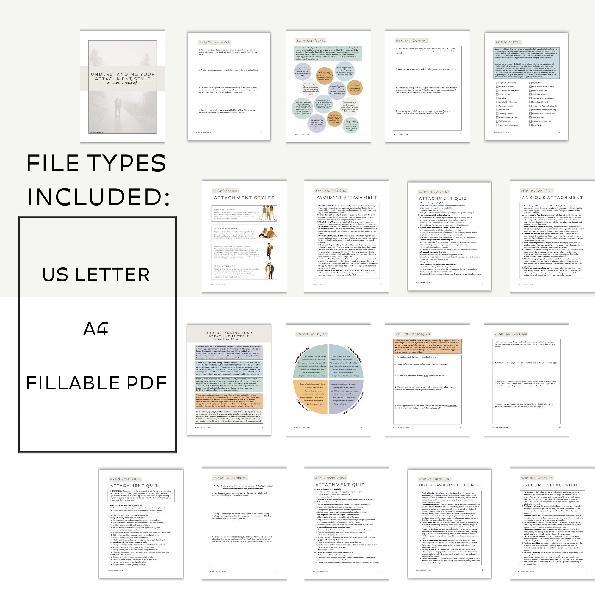 Understanding Your Attachment Style Therapy Worksheet, Relationship ...