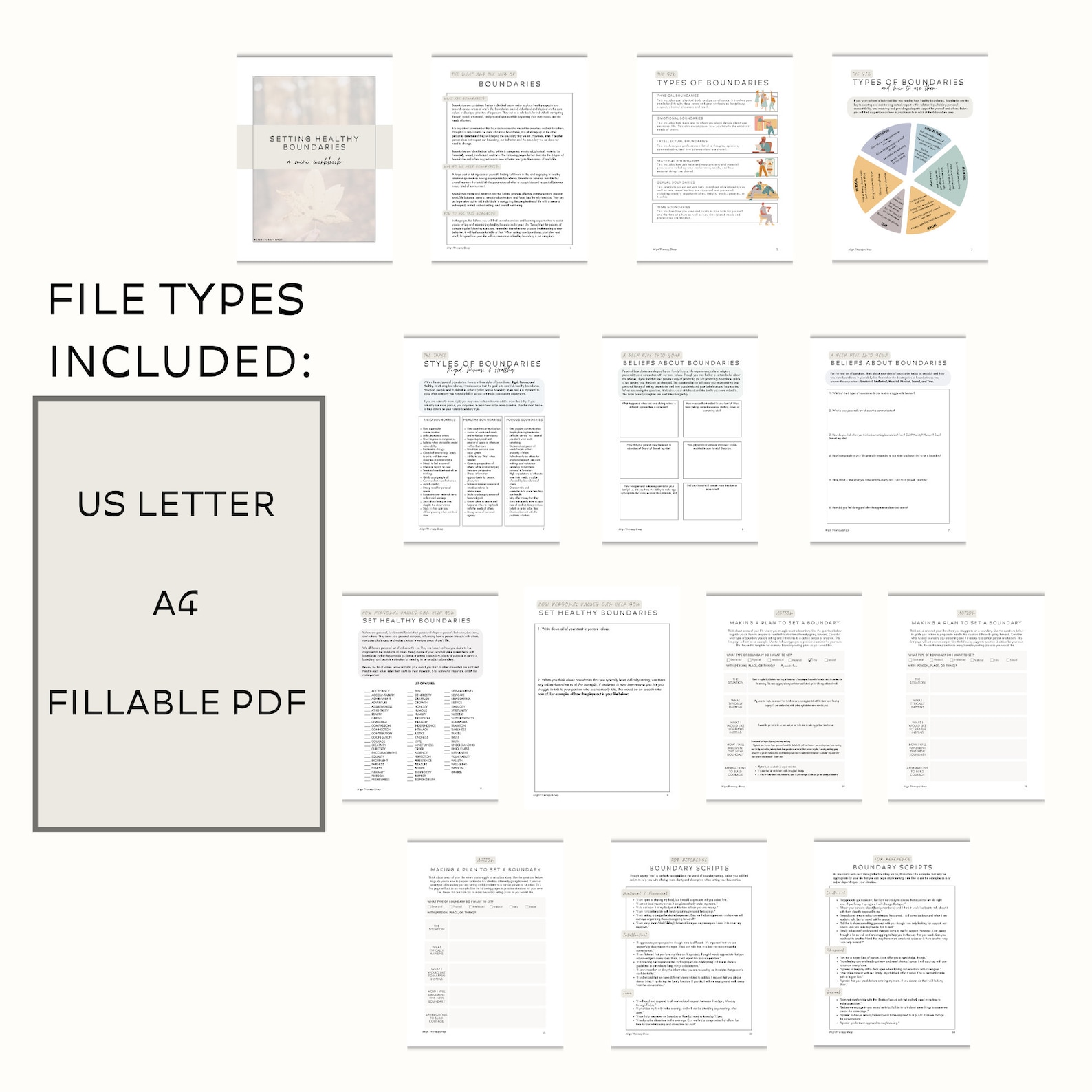 Boundaries Workbook for Adults, Boundary Setting Scripts, Self-care ...