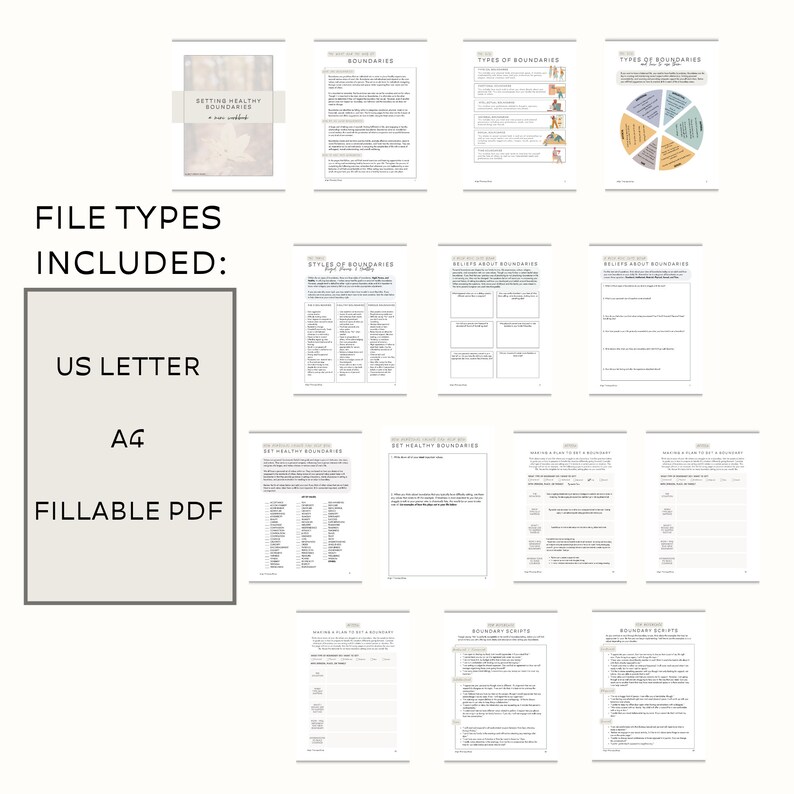 Boundaries Workbook for Adults, Boundary Setting Scripts, Self-care ...