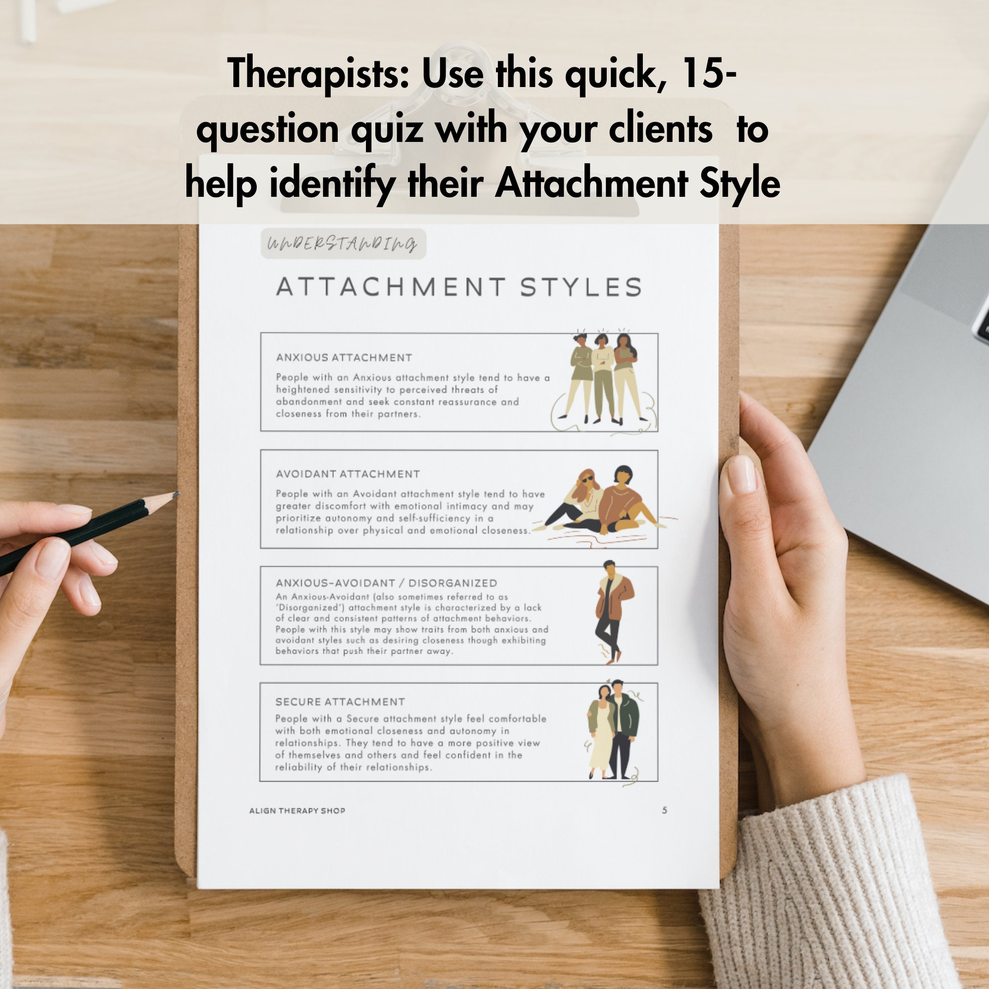 Attachment Style Quiz Therapy Worksheet Exercise for Attachment Styles ...