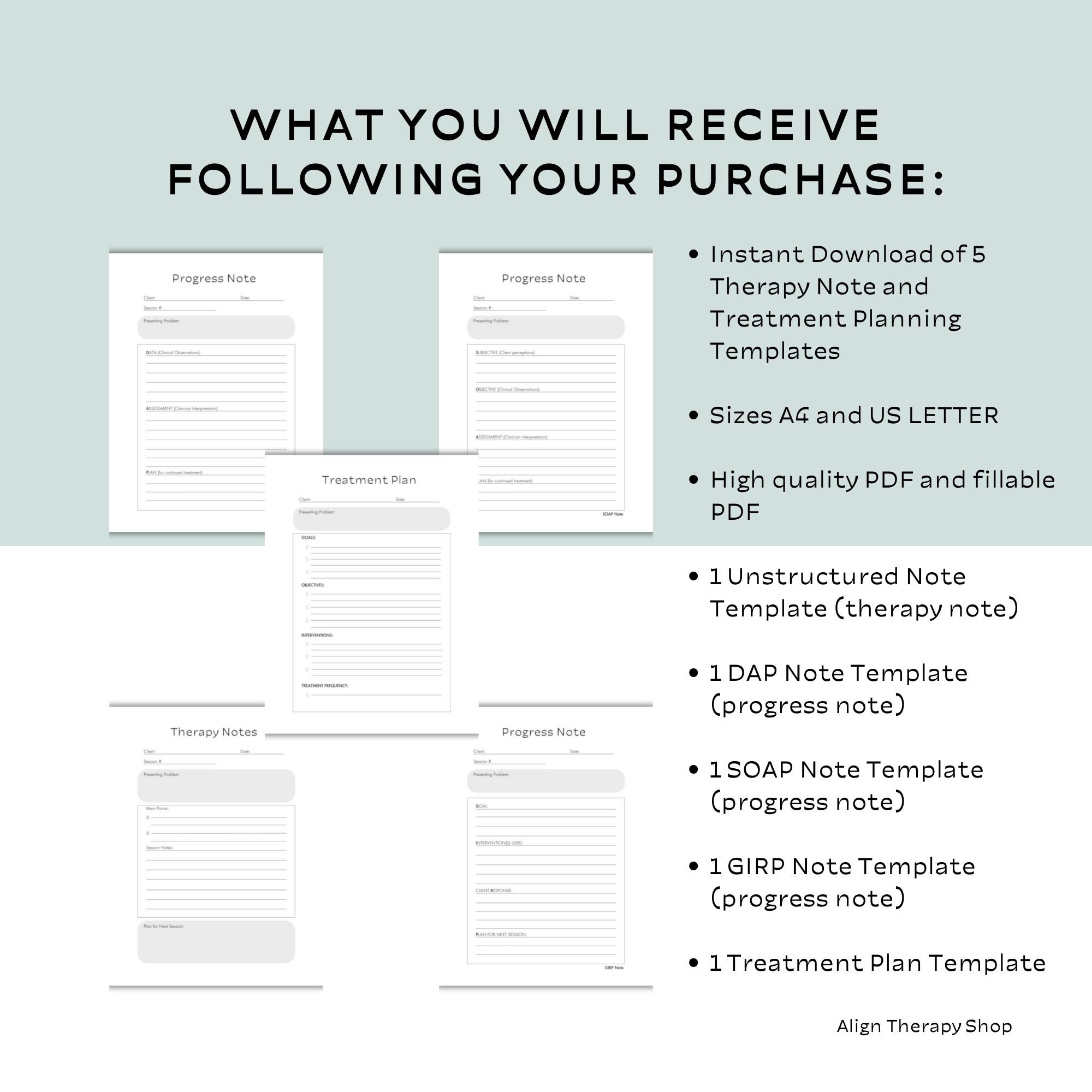 Therapist Progress Notes and Treatment Plan Template for Therapists ...