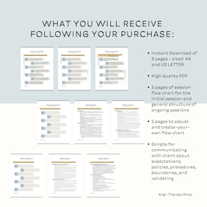 Therapy Session Flow Chart for Therapists, Social Workers, Practicum ...